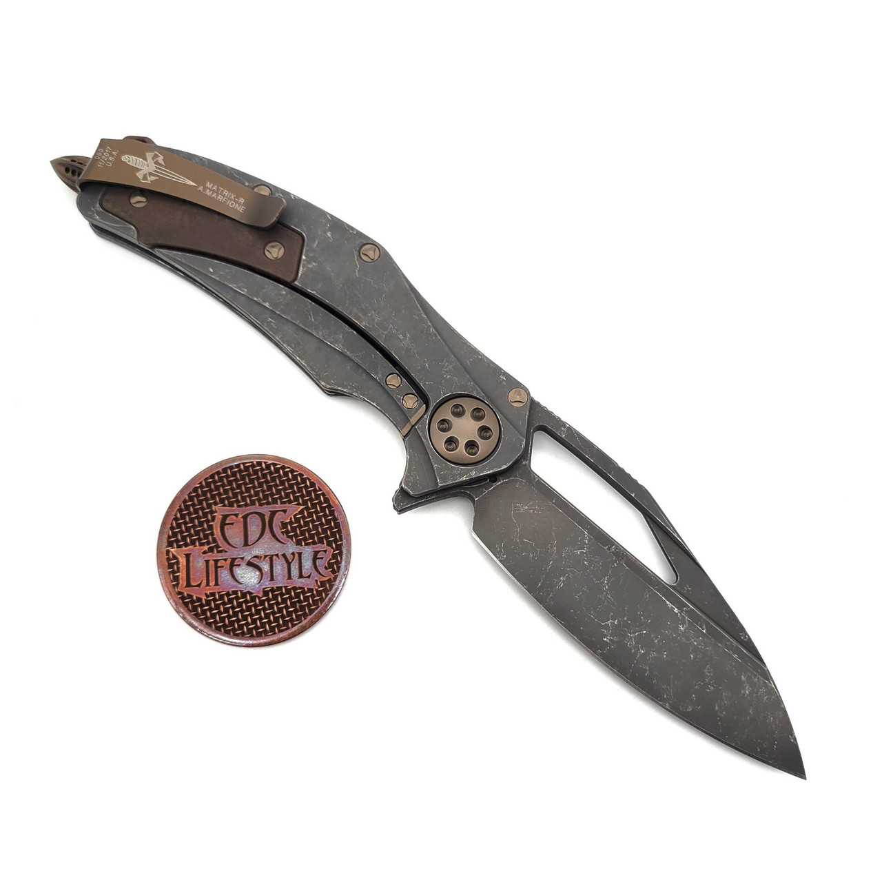 Marfione Custom Matrix - R Fallout Finish Blade Fallout Finish Ti w ...
