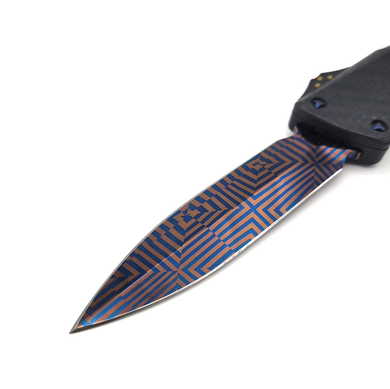Marfione Custom Combat Troodon Double Edge Spike Grind Blued Mosaic ...