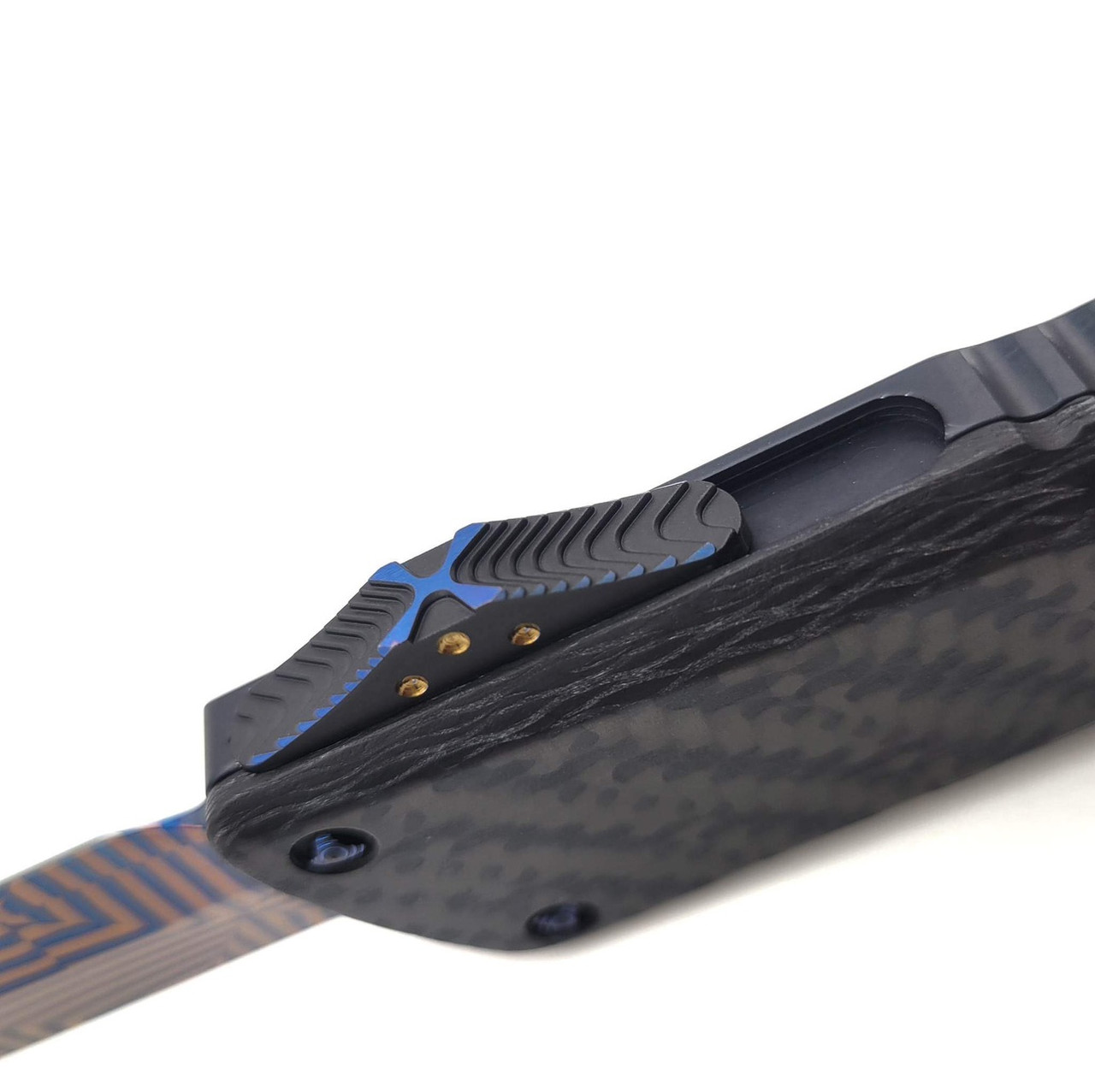 Marfione Custom Combat Troodon Double Edge Spike Grind Blued Mosaic ...