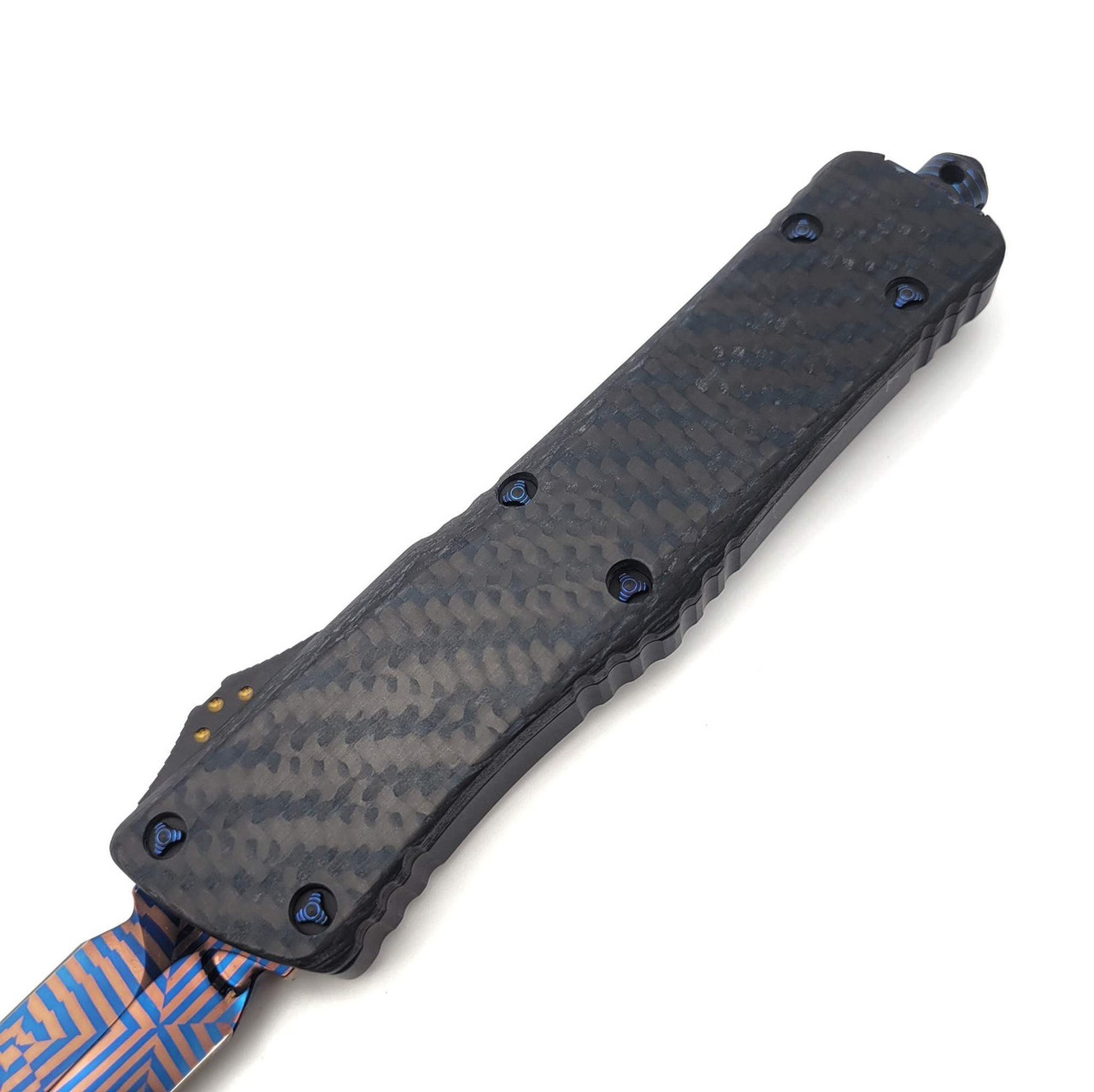 Marfione Custom Combat Troodon Double Edge Spike Grind Blued Mosaic ...