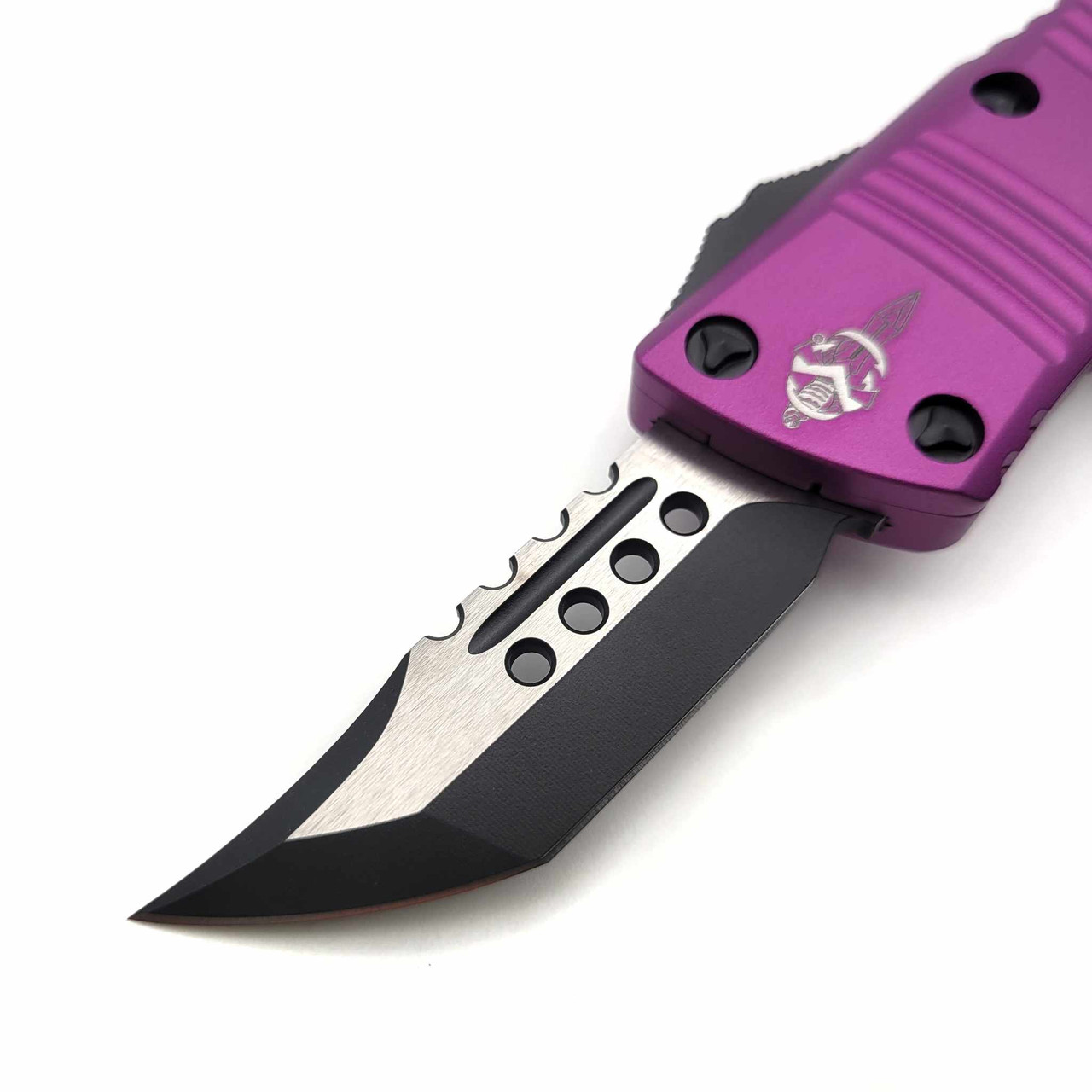 Microtech Troodon Mini 819-1VIS Violet Hellhound Tanto Edge Black Standard