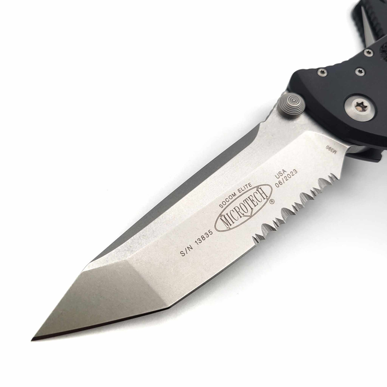 Microtech Socom Elite Manual 161 11 Tanto Edge Partial Serrated Stonewash