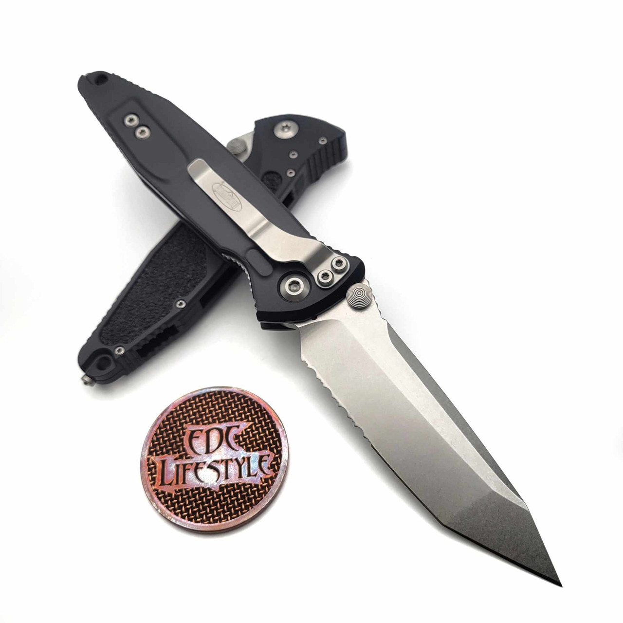 Microtech Socom Elite Manual 161 11 Tanto Edge Partial Serrated Stonewash