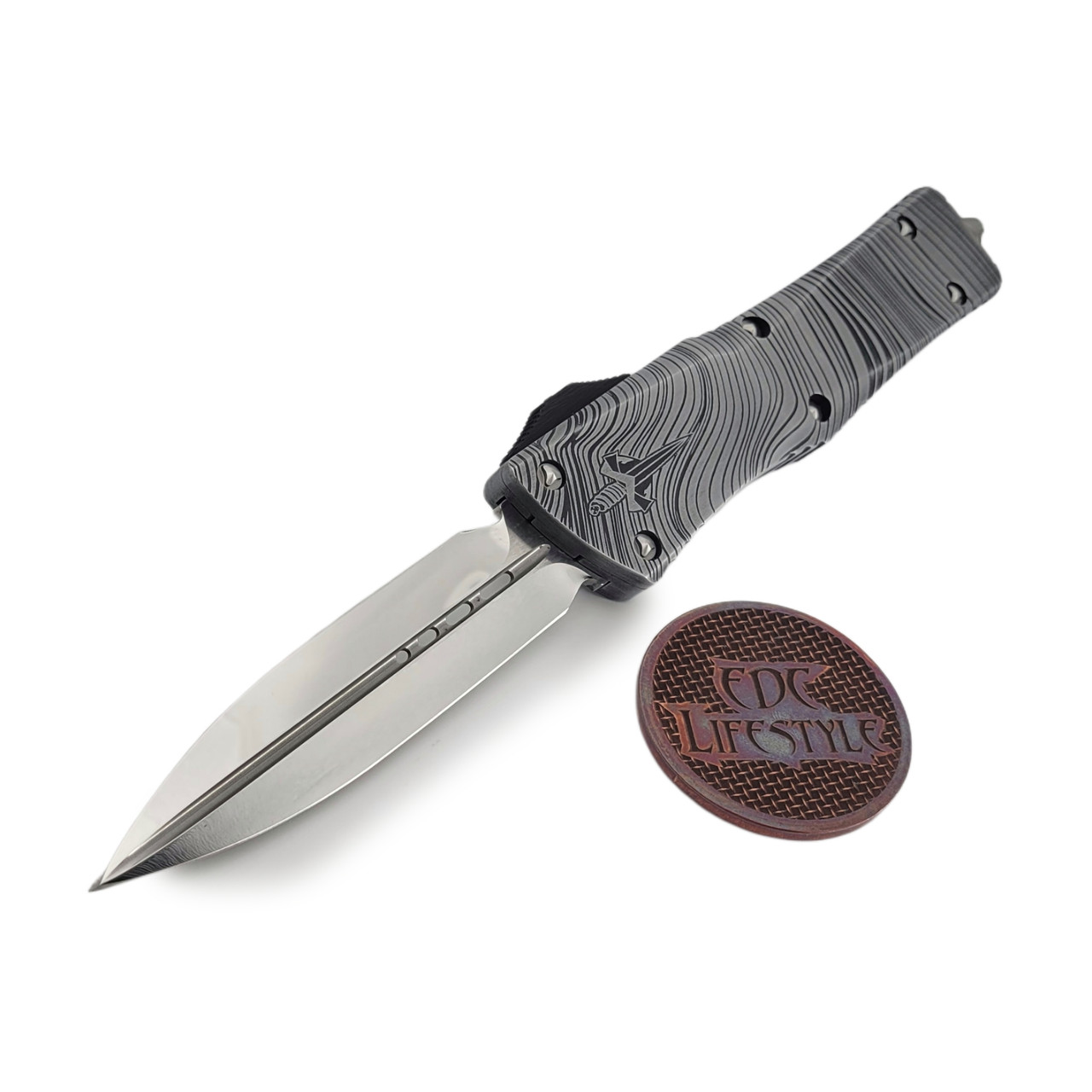 Marfione Custom Beskar Combat Troodon Double Edge Mirror Polish Serial