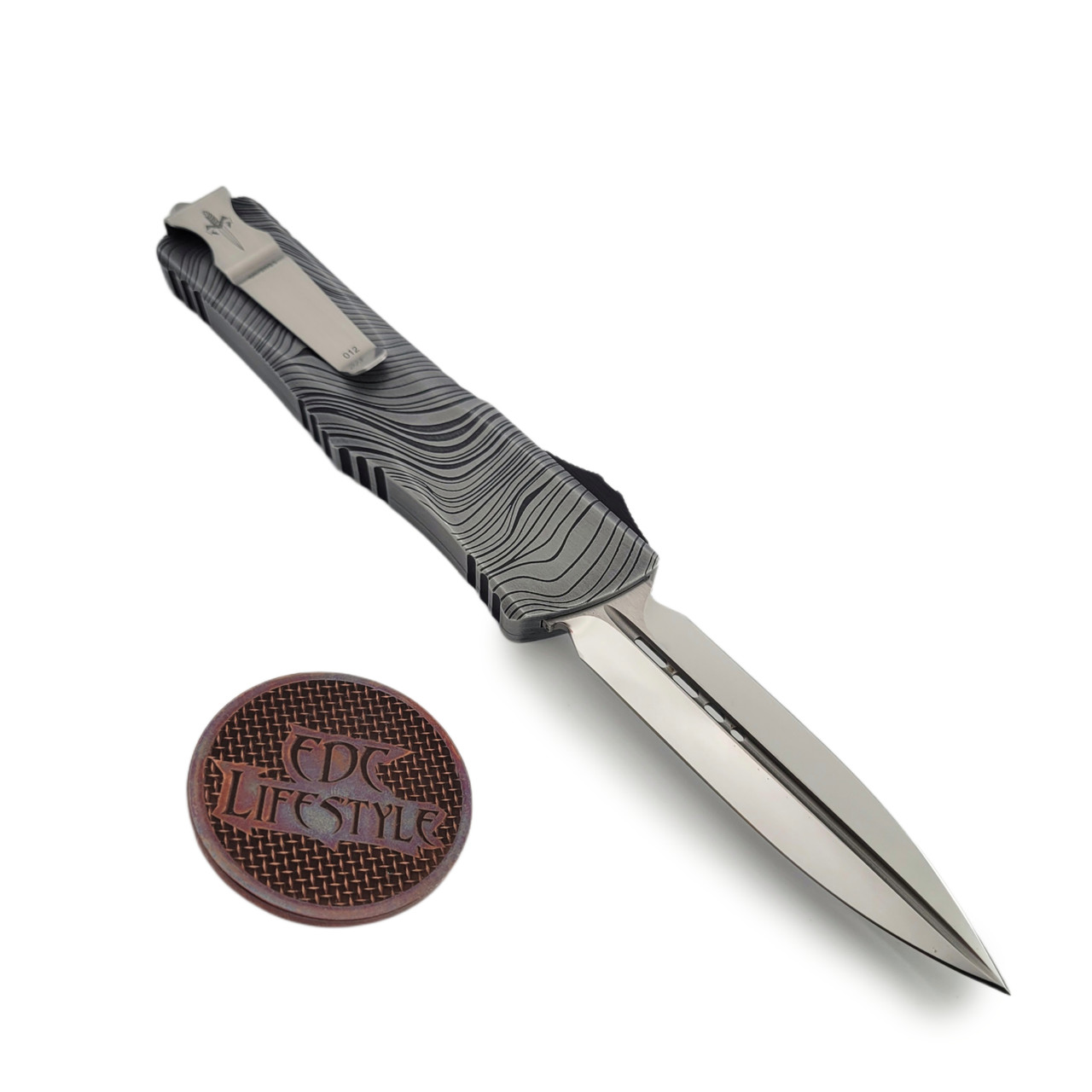 Marfione Custom Beskar Combat Troodon Double Edge Mirror Polish Serial