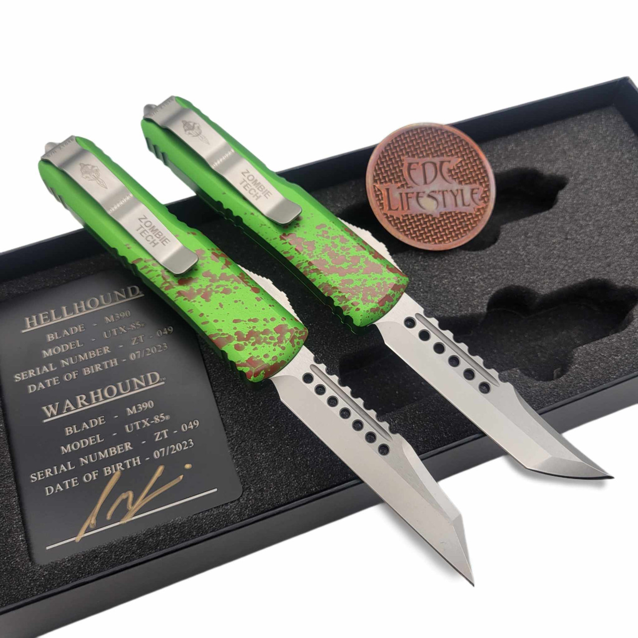 Microtech UTX-85 719-10SETZTS Hellhound & Warhound Zombie Tech ...