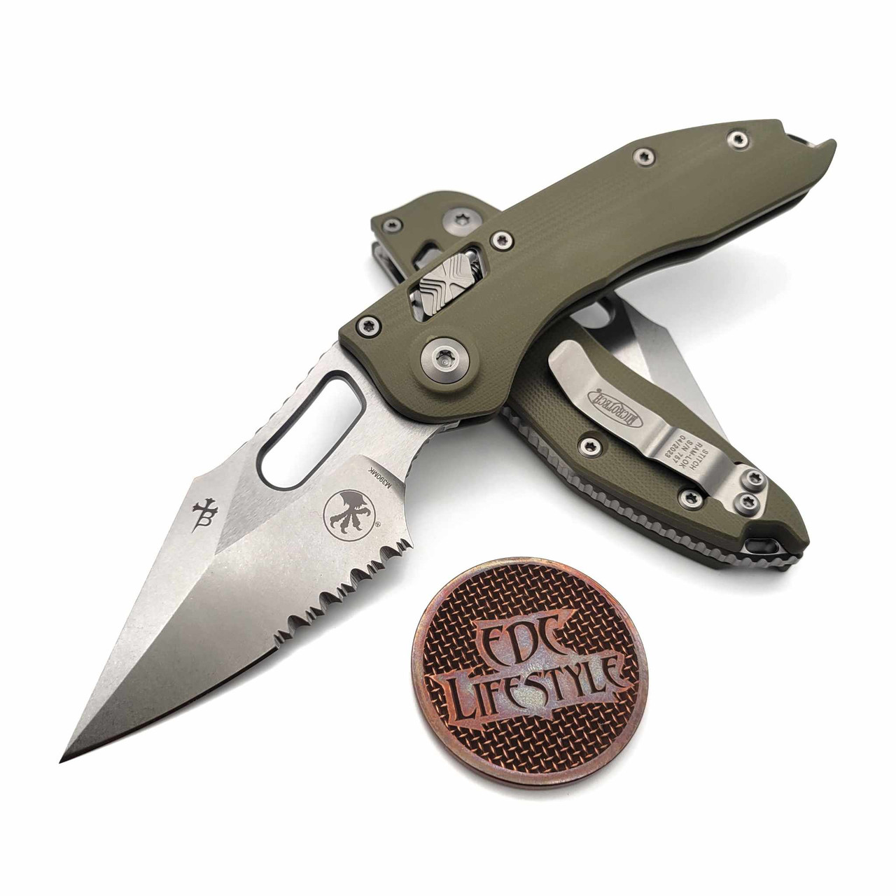 Microtech Stitch Ram-Lok 169RL-11GTOD Olive Drab Green G-10 Partial ...