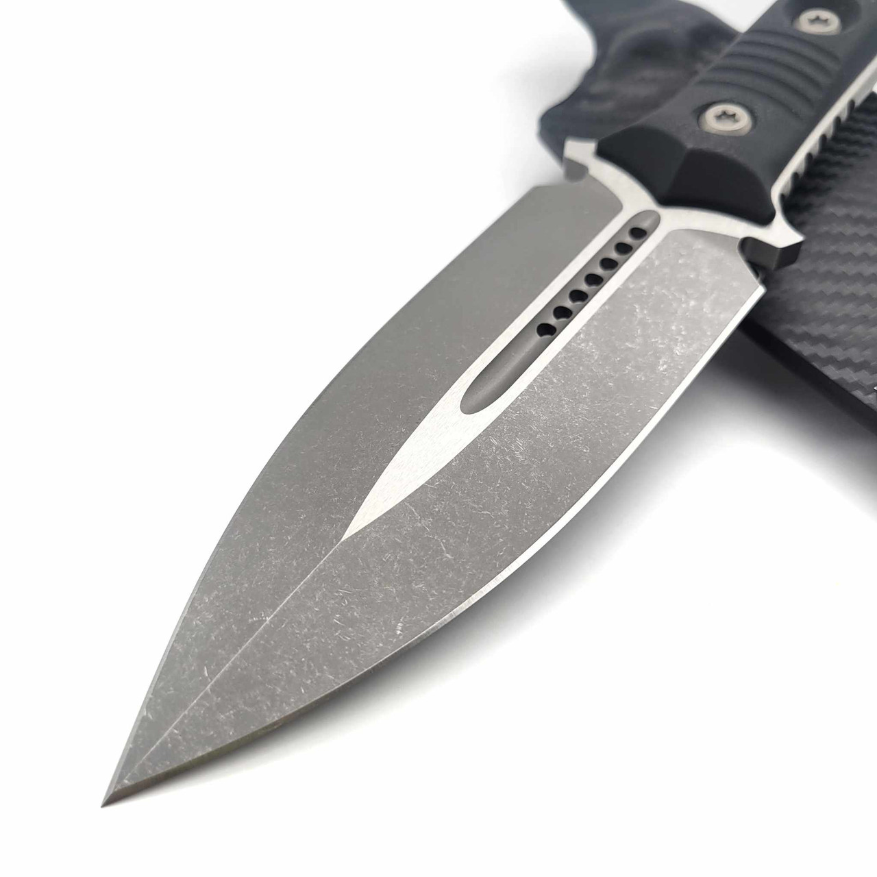 Microtech/Borka Blades 201-10AP SBD Fixed Blade Apocalyptic Double Edge ...