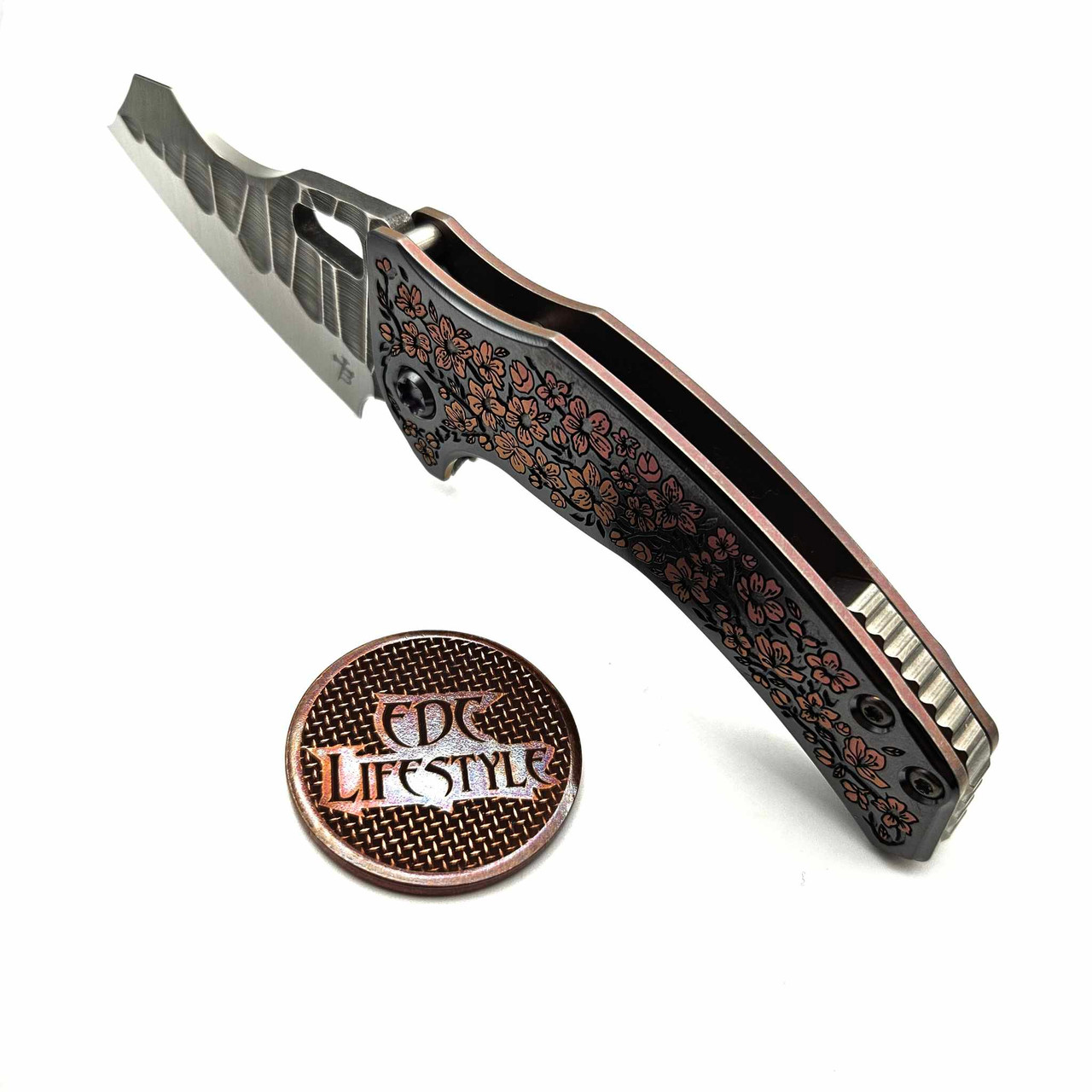 Borka Blades/Ti2 Design Shylock Pink Sakura Handle Rock Grind Blade
