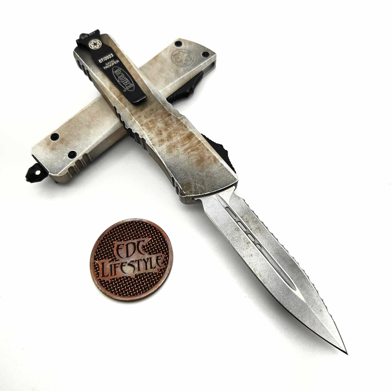 Microtech Combat Troodon 142s 3sad Smooth Body Star Wars Sand Trooper