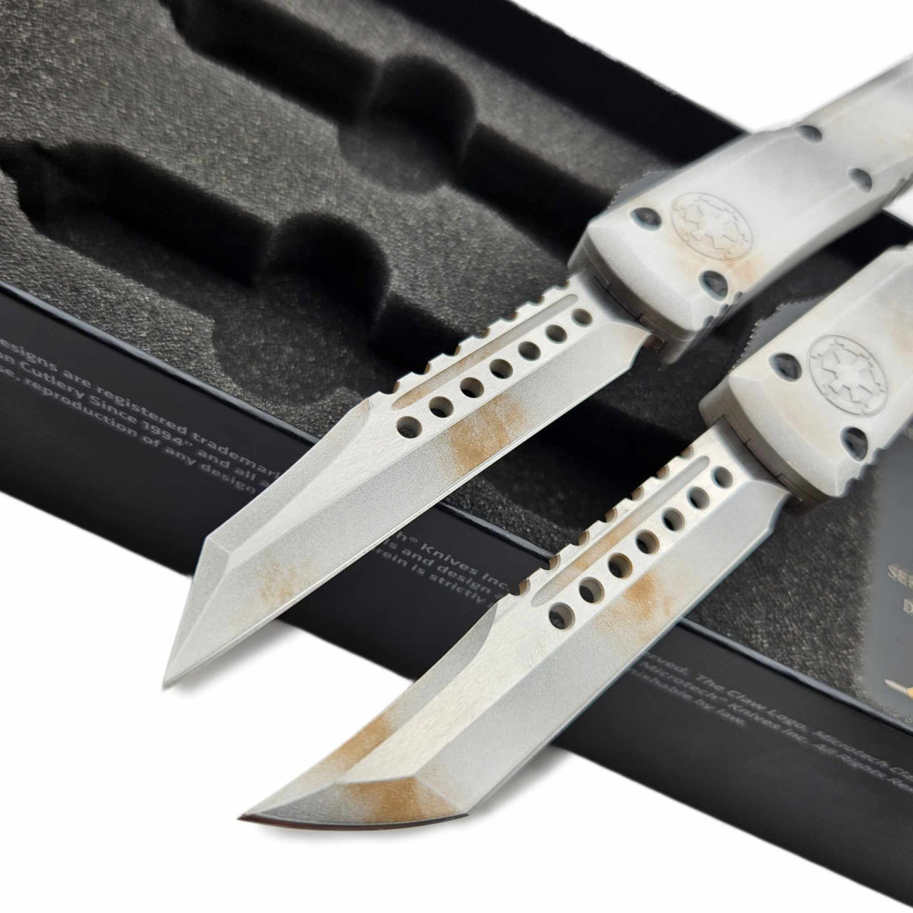Microtech Ultratech 119 1setsads Hellhound Tanto And Warhound Signature