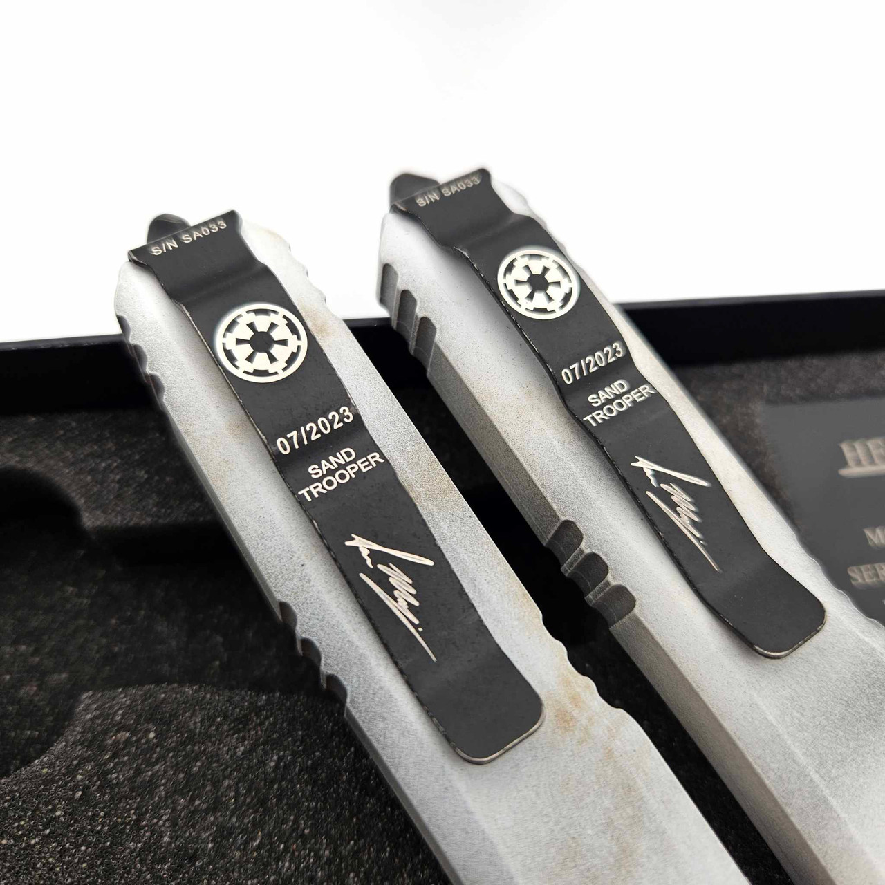 Microtech Ultratech 119-1SETSADS Hellhound Tanto & Warhound Signature ...