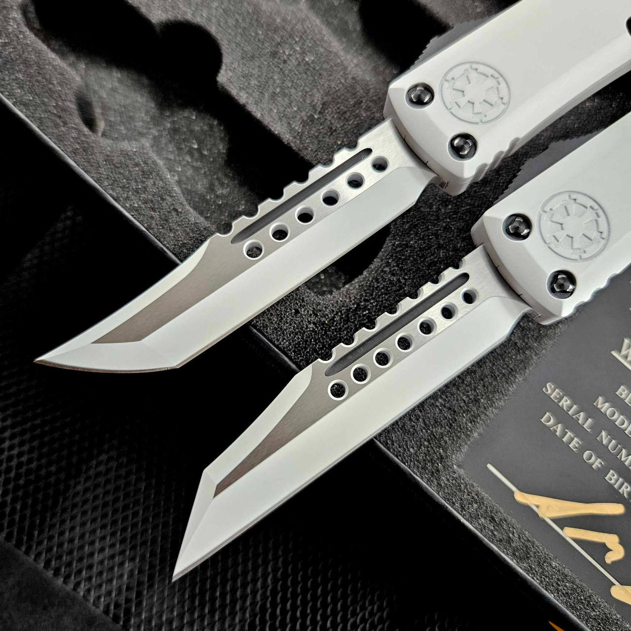 Microtech UTX-85 719-1SETSTS Hellhound Tanto & Warhound Signature ...
