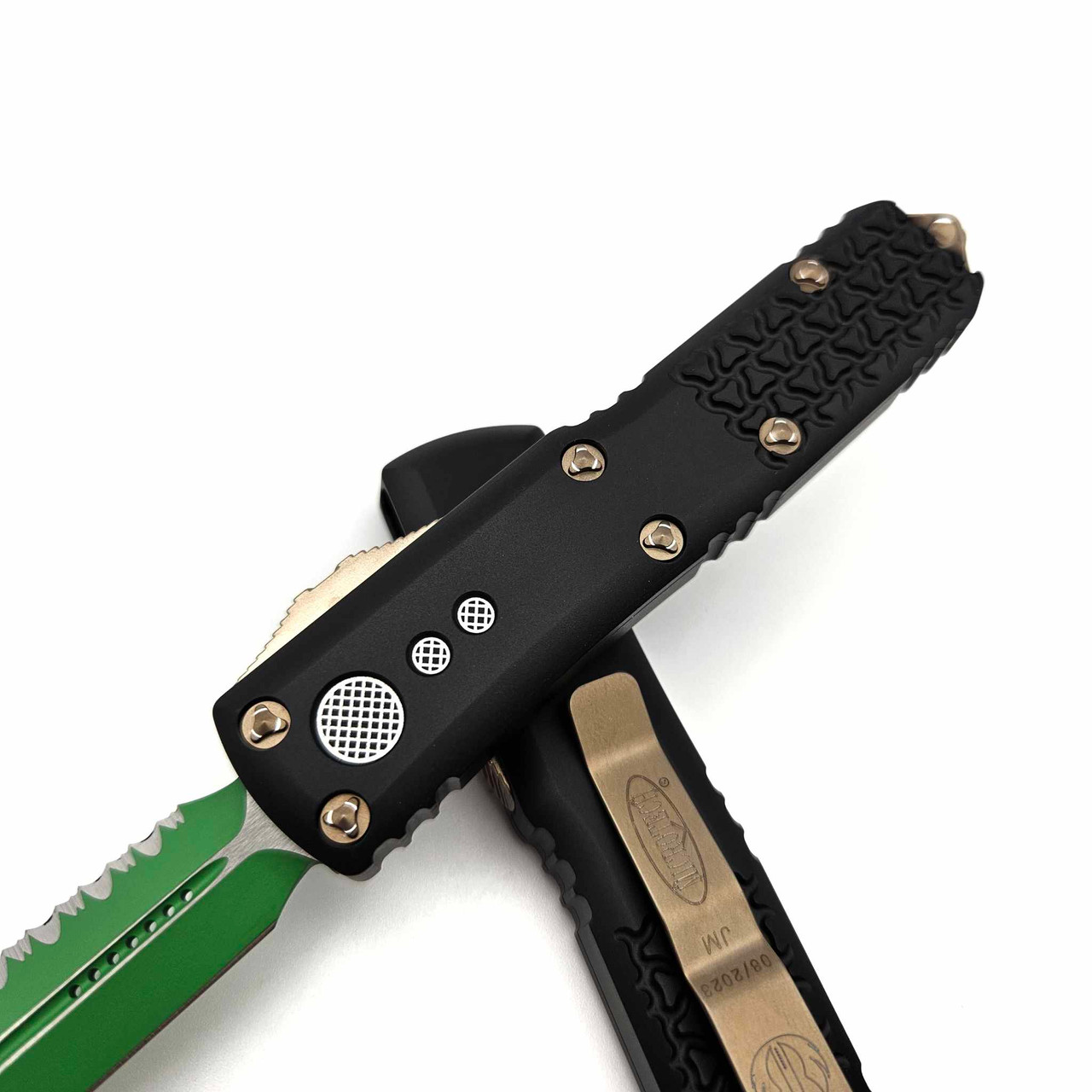 Microtech UTX-85 232-3JM Green Double Edge Full Serrated Star Wars Jedi ...