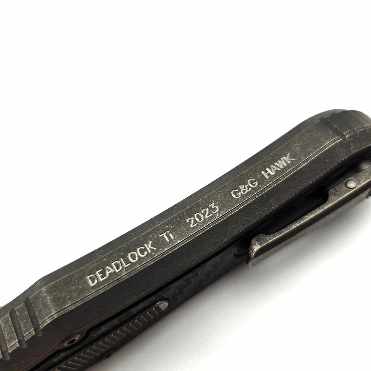 Hawk Deadlock Model C Titanium Handles w/Tumbled Finish Carbon Fiber ...