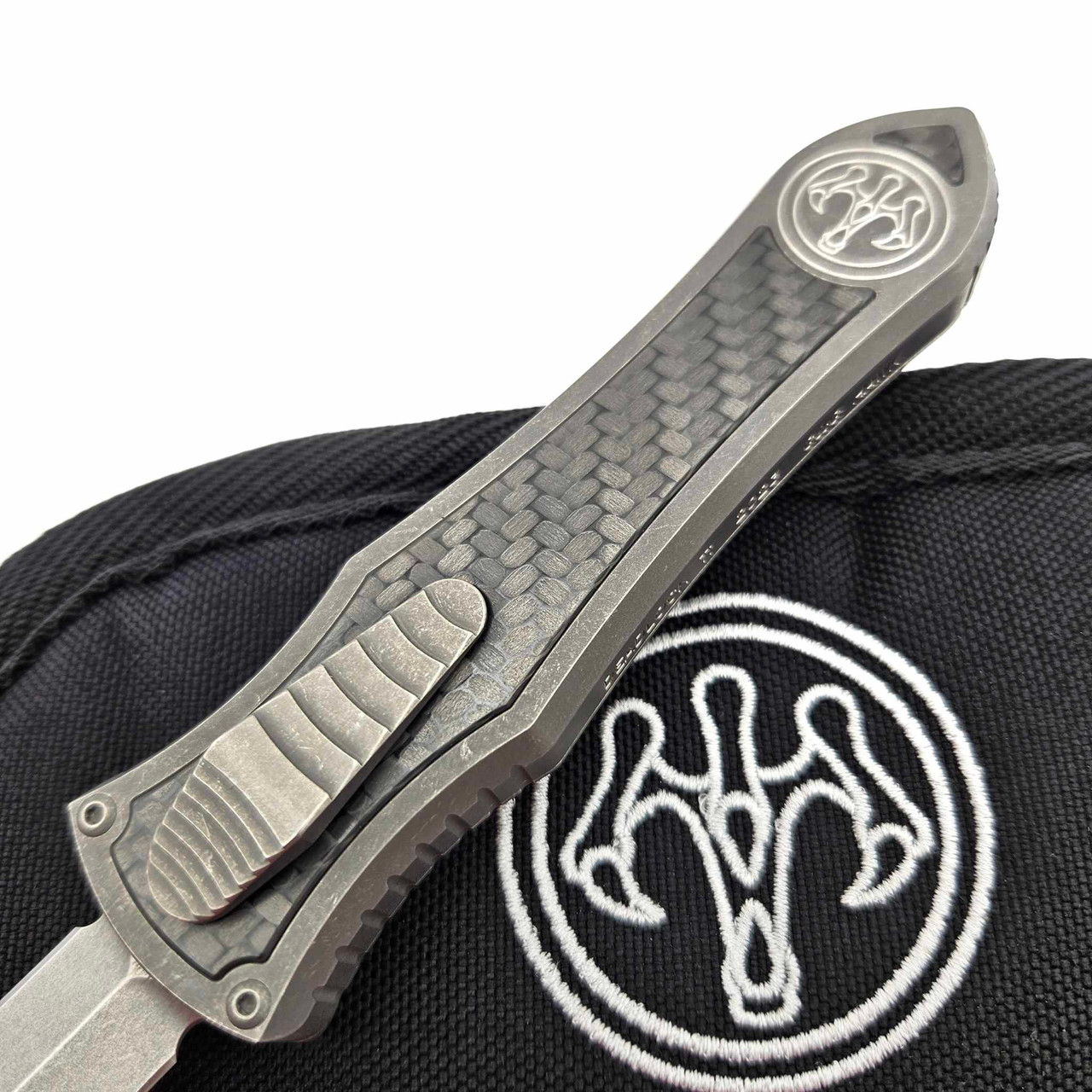 Hawk Deadlock Model C Titanium Handles w/Tumbled Finish Carbon Fiber ...