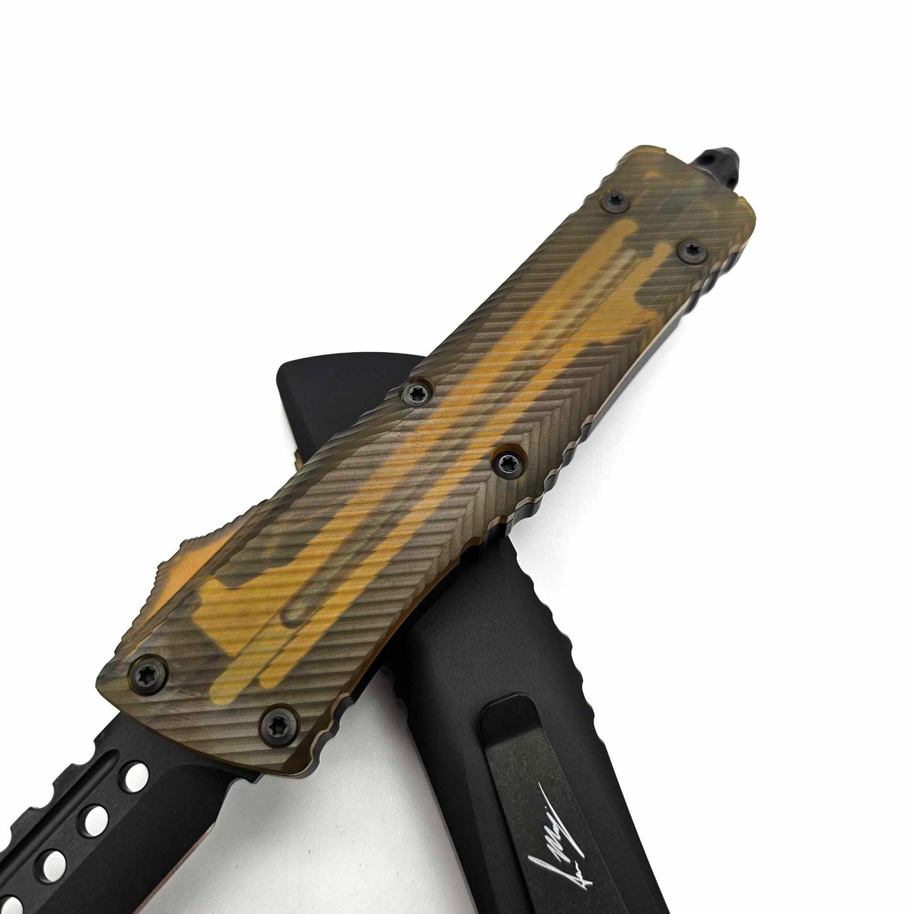 Microtech Combat Troodon 219 1dlctuls Ultem Top Hellhound Tanto Edge Dlc