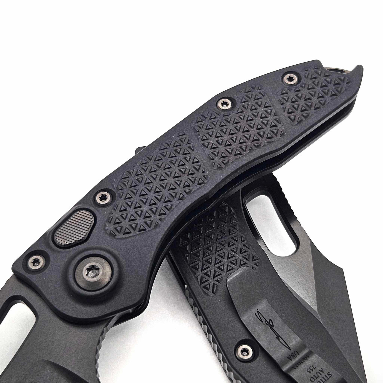 Microtech Borka Auto Stitch A S/E 169-3DLCTSH Shadow Full Serrated DLC ...