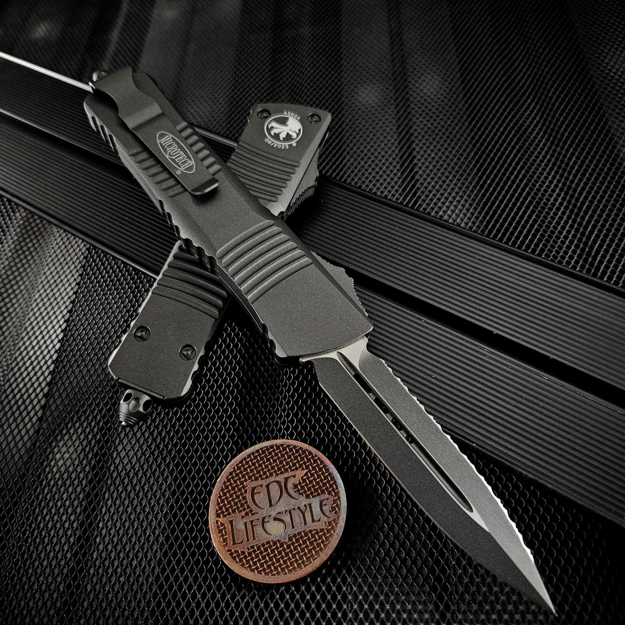 Microtech 142 3cdt Combat Troodon Cerakote Dark Tungsten Double Edge