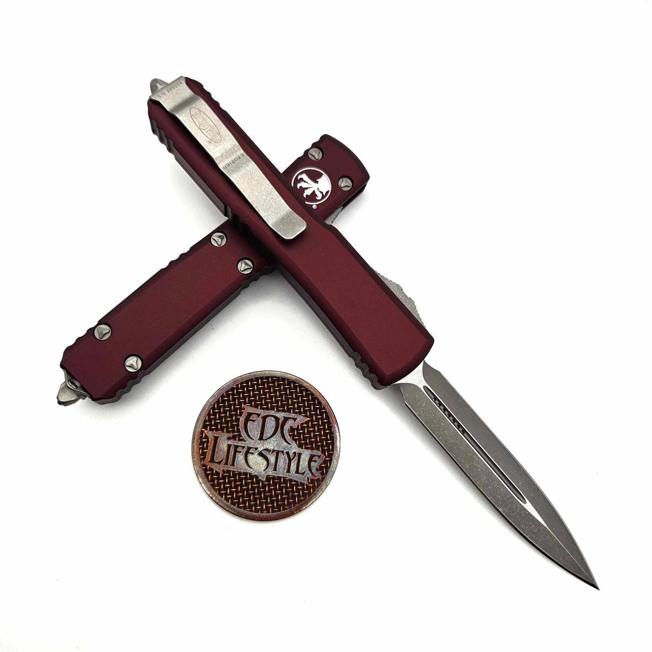 Microtech Ultratech 122 10apmr Merlot Double Edge Apocalyptic
