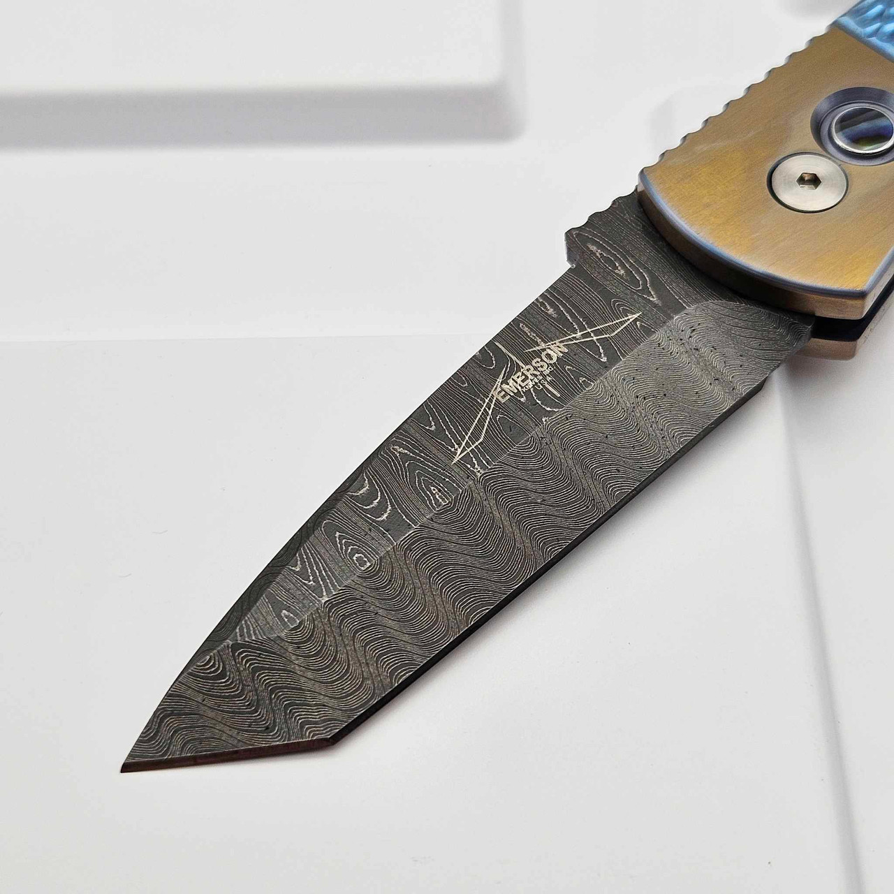 Pro Tech Knives Emerson Design Cqc7 Auto Jigged Ti Bluebronze Ano