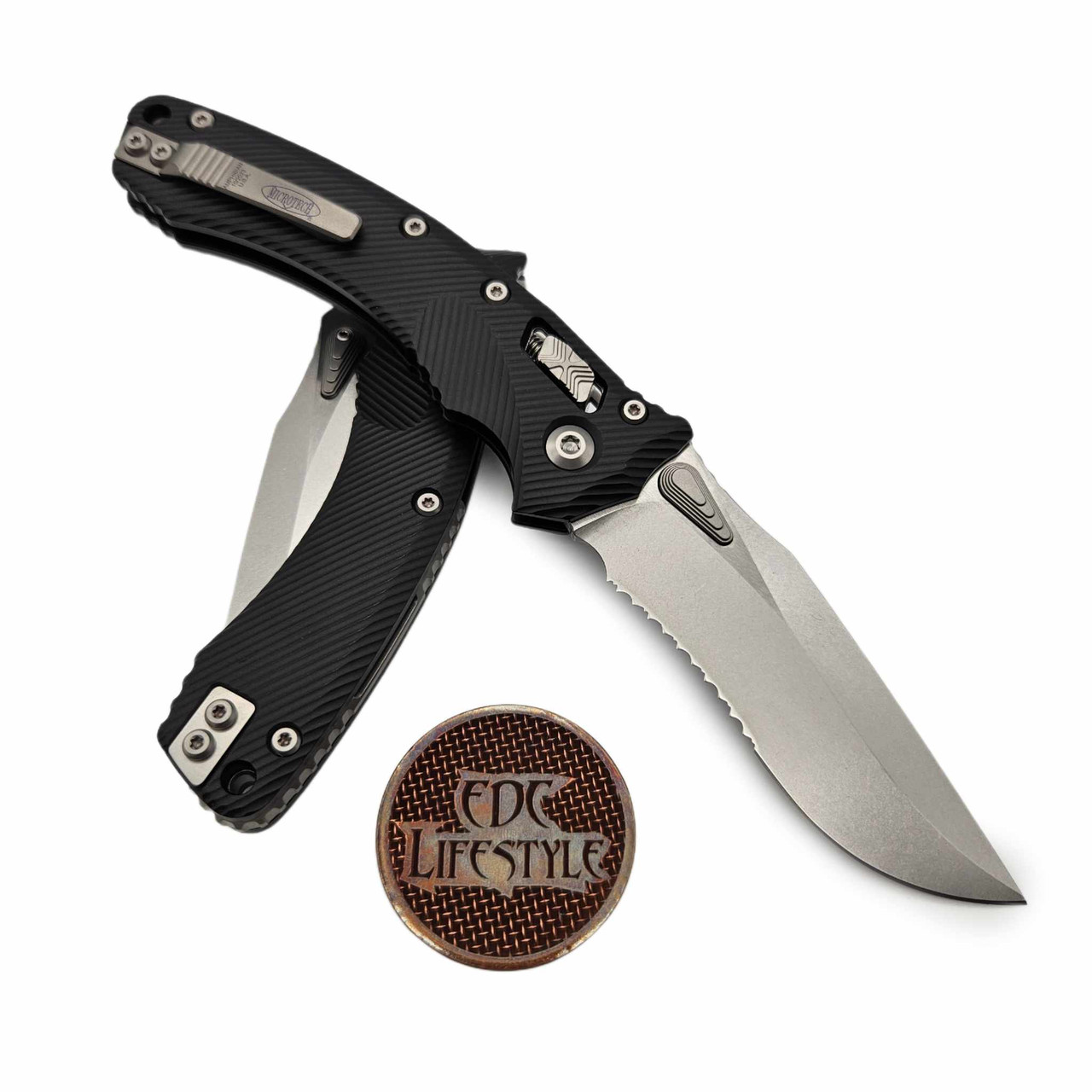 Microtech Amphibian Ram Lok 137rl 11fl Fluted Partial Serrated
