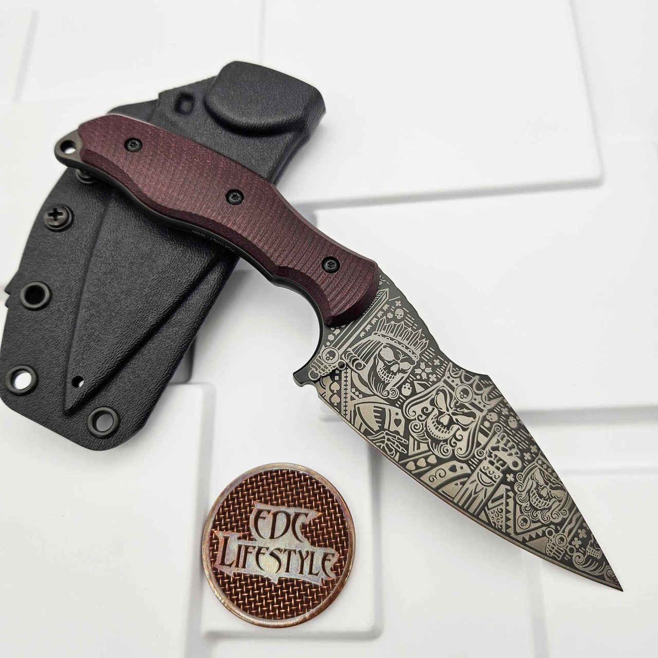 Borka Blades/Ti2 Design SB1 Fixed Blade Merlot Kingsmen