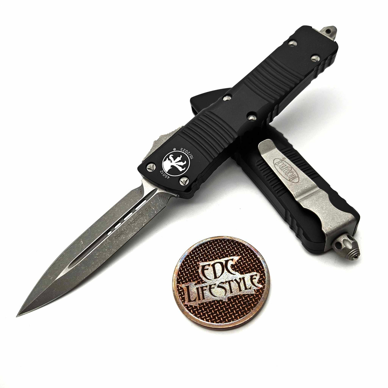 Microtech Combat Troodon 142 10ap Black Apocalyptic Double Edge