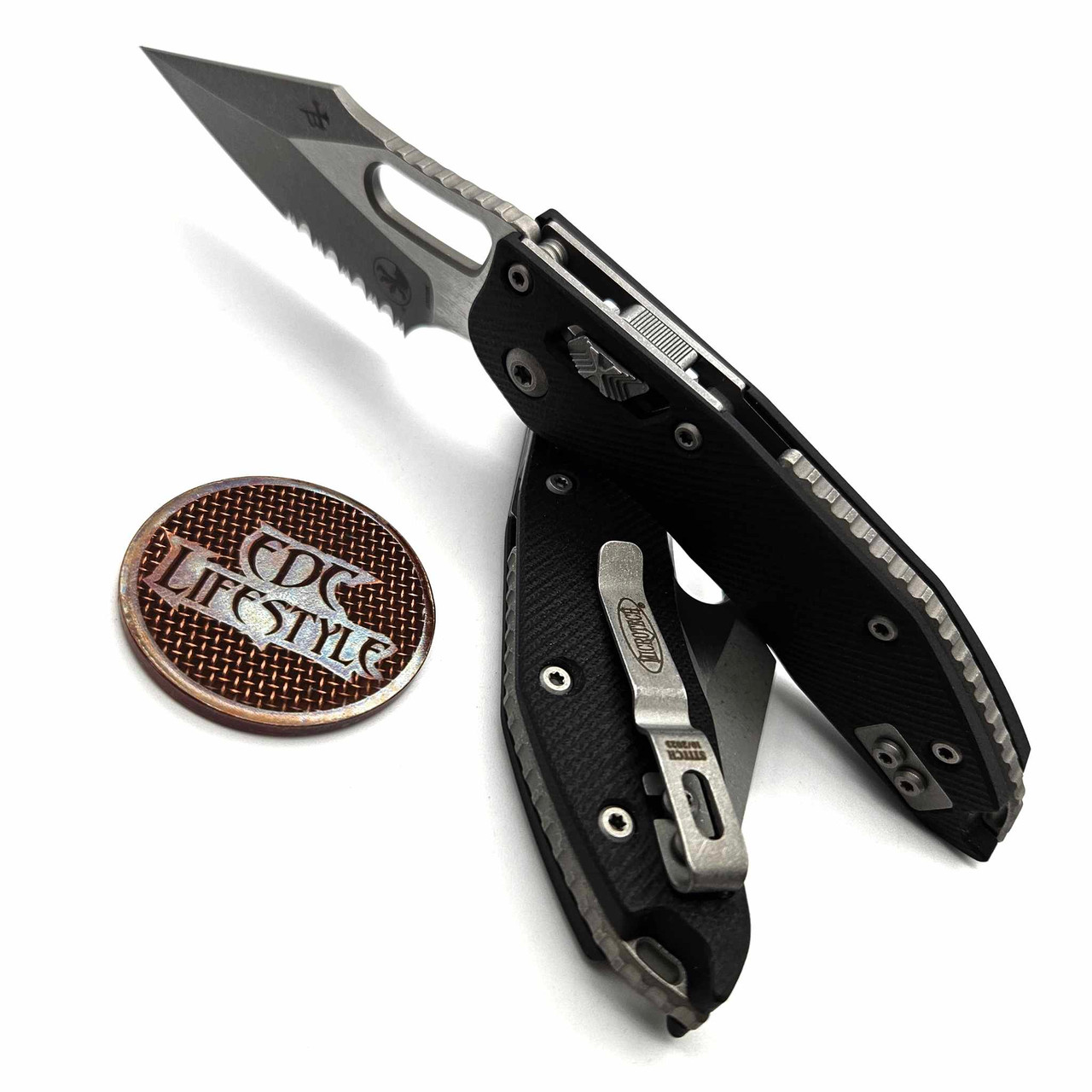 Microtech Stitch Ram-Lok 169RL-11APFLGTBK Fluted Black G-10 Partial ...