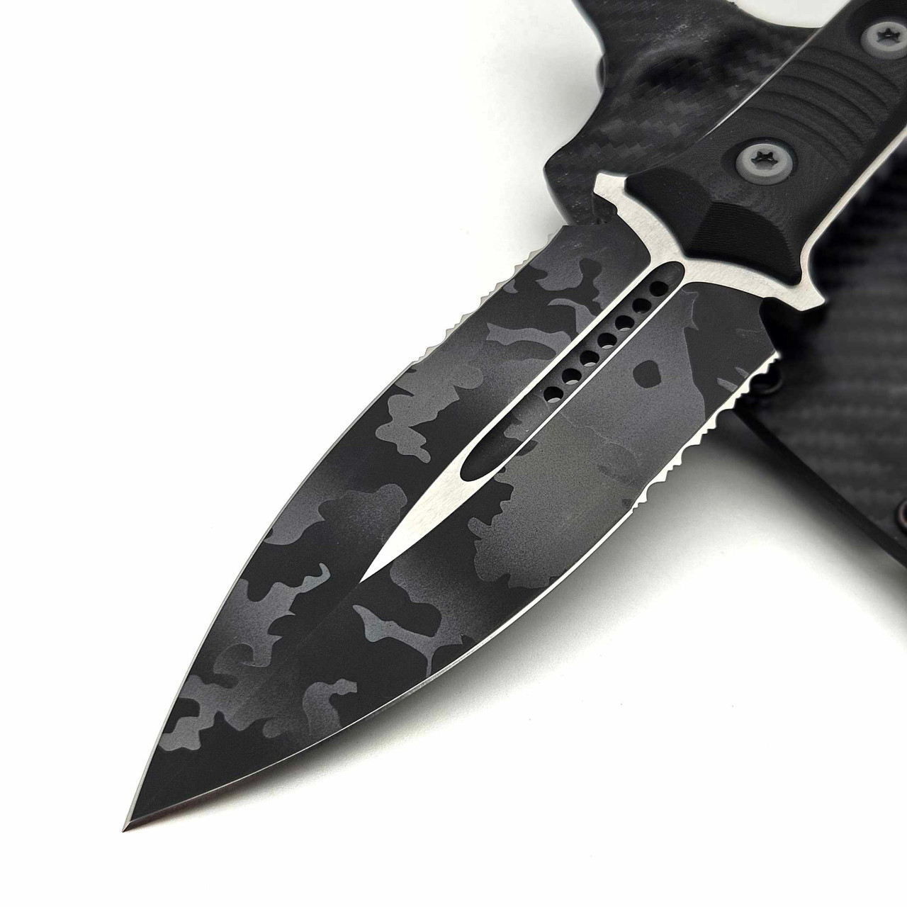 Microtechborka Blades 201 2ucs Sbd Fixed Blade Partial Serrated Double