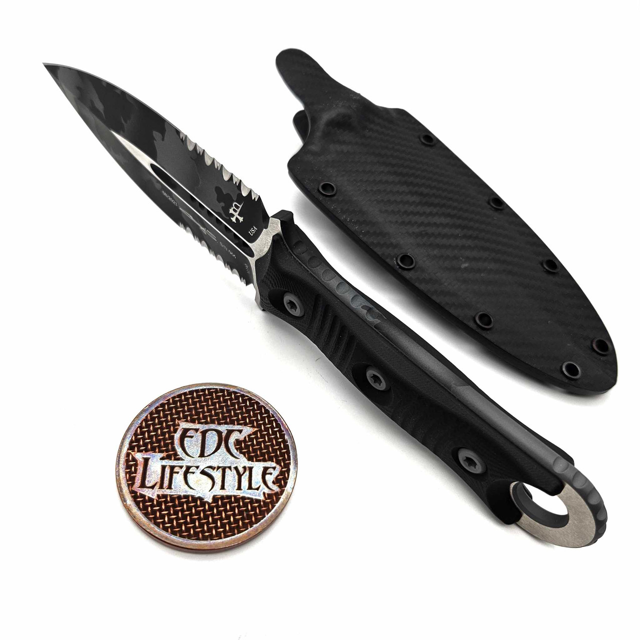 Microtechborka Blades 201 2ucs Sbd Fixed Blade Partial Serrated Double