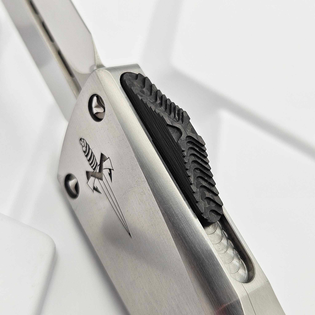 Marfione Custom Combat Troodon Double Edge Mirror Polish Hand Rubbed