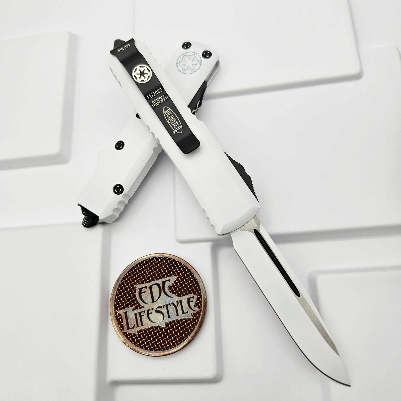 Microtech Utx 85 231 1std Star Wars Storm Trooper Deep Engraved Single