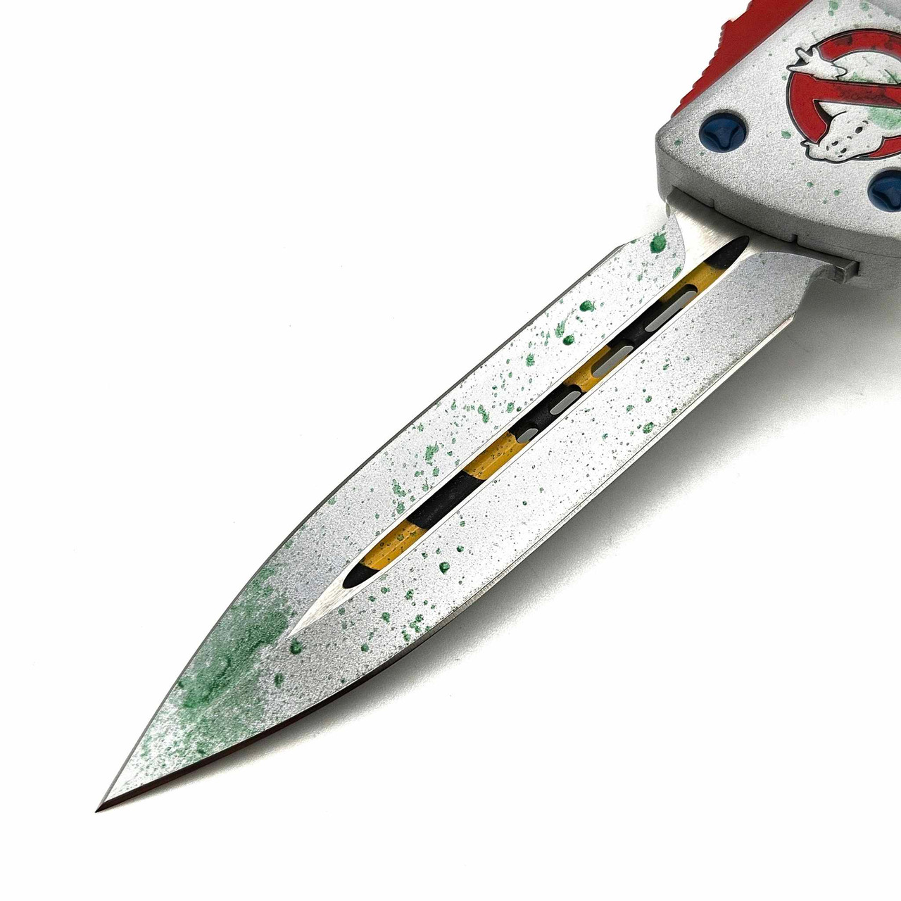 Microtech Combat Troodon 142-1GBS Ghostbuster Slime White Double Edge