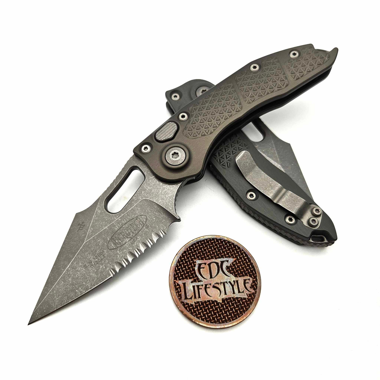 Microtech Borka Auto Stitch 169-11APNC Single Edge Natural Clear ...