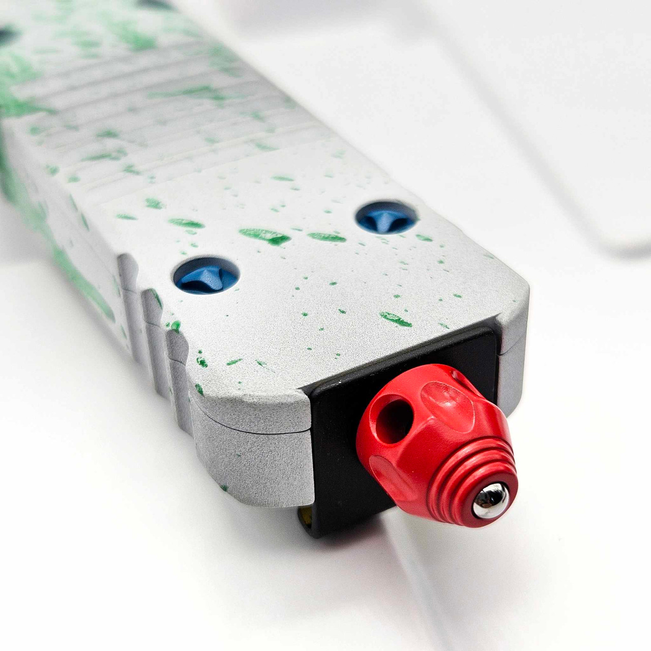 Microtech Combat Troodon 142-3GBS Ghostbuster Slime White Double Edge ...