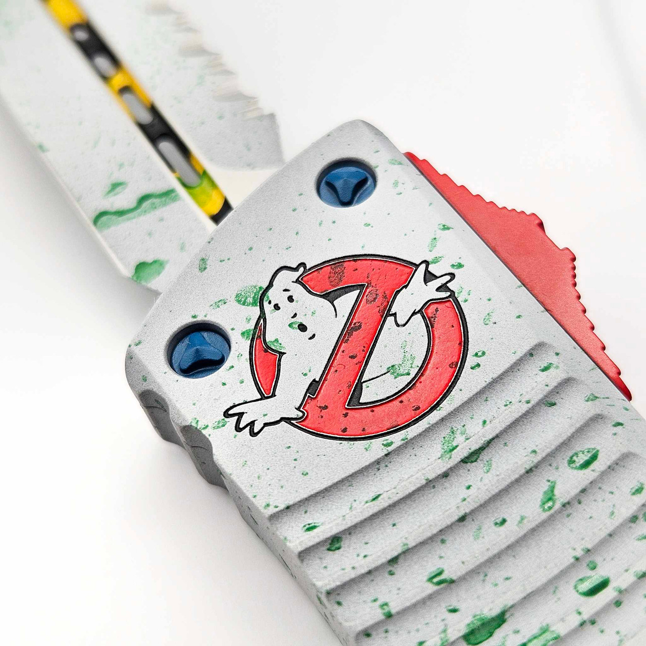 Microtech Combat Troodon 142-3GBS Ghostbuster Slime White Double Edge ...