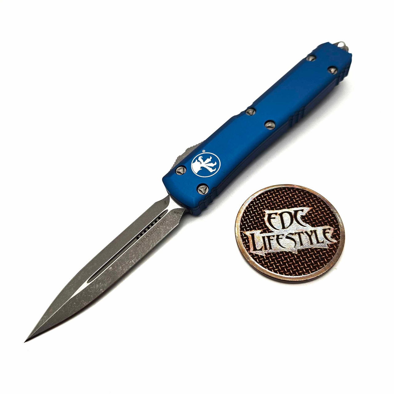 Microtech Ultratech 122 10apbl Blue Double Edge Apocalyptic