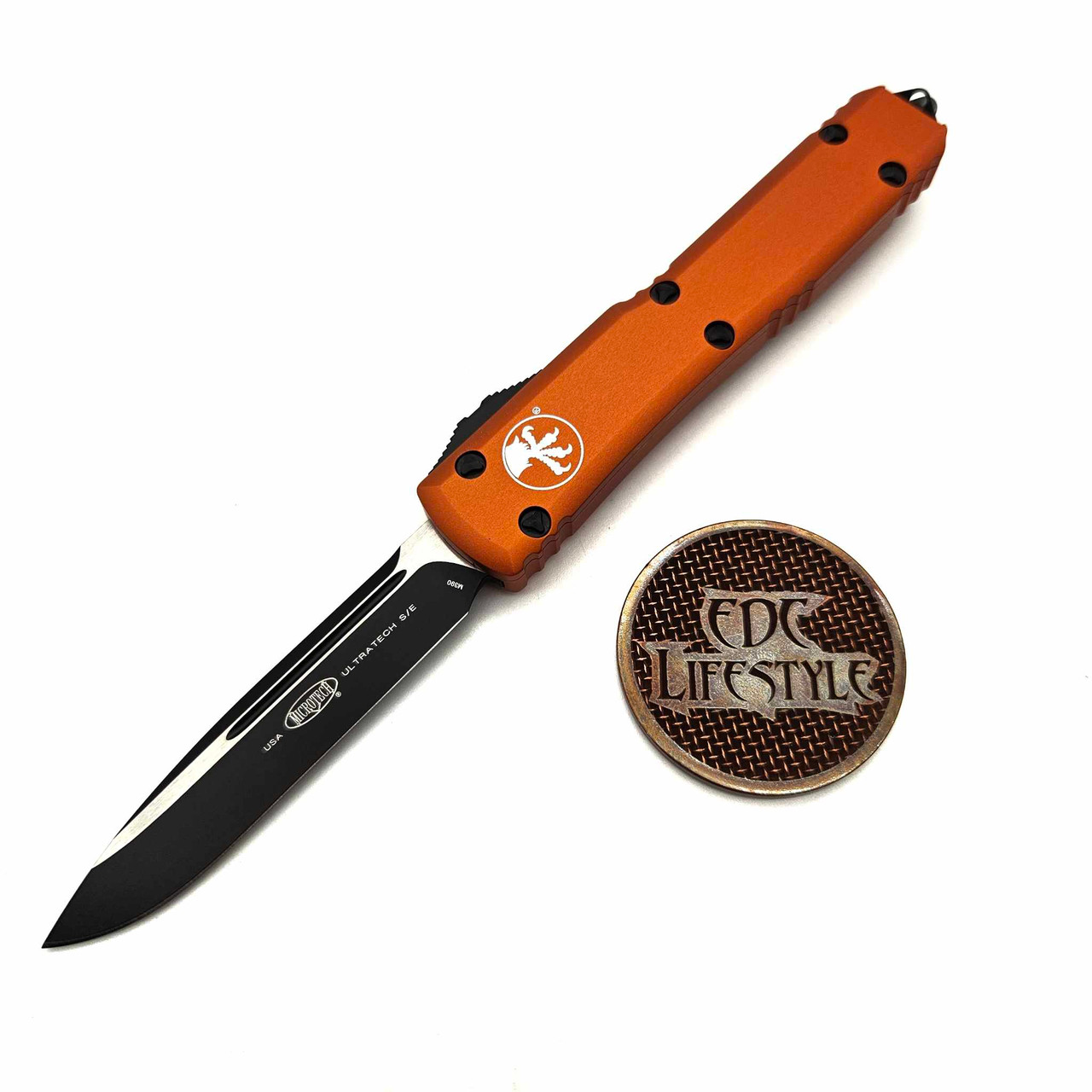 Microtech Ultratech 121-1OR Orange Single Edge Standard