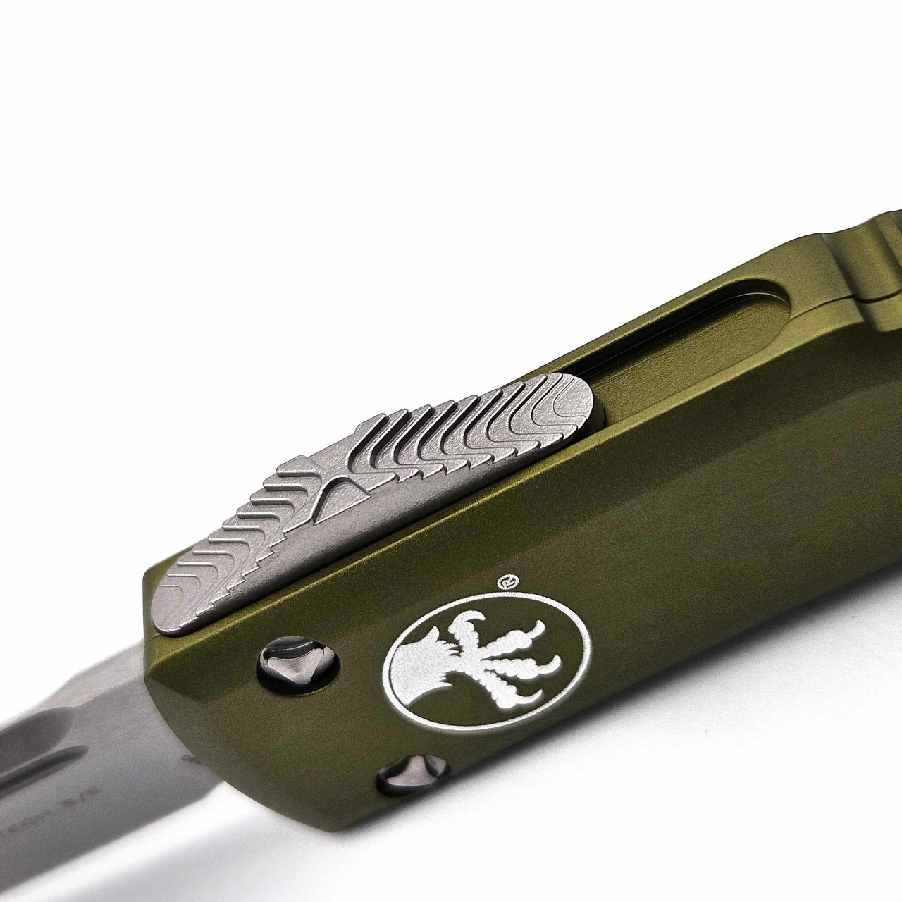 Microtech Ultratech 121-10OD OD Green Single Edge Stonewash