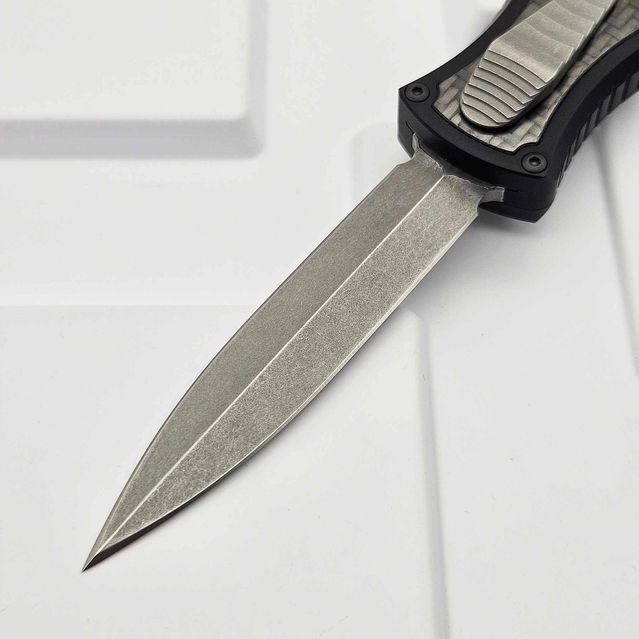 Hawk Knife Designs Deadlock Model C Aluminum Handle w/CF Inlays and ...
