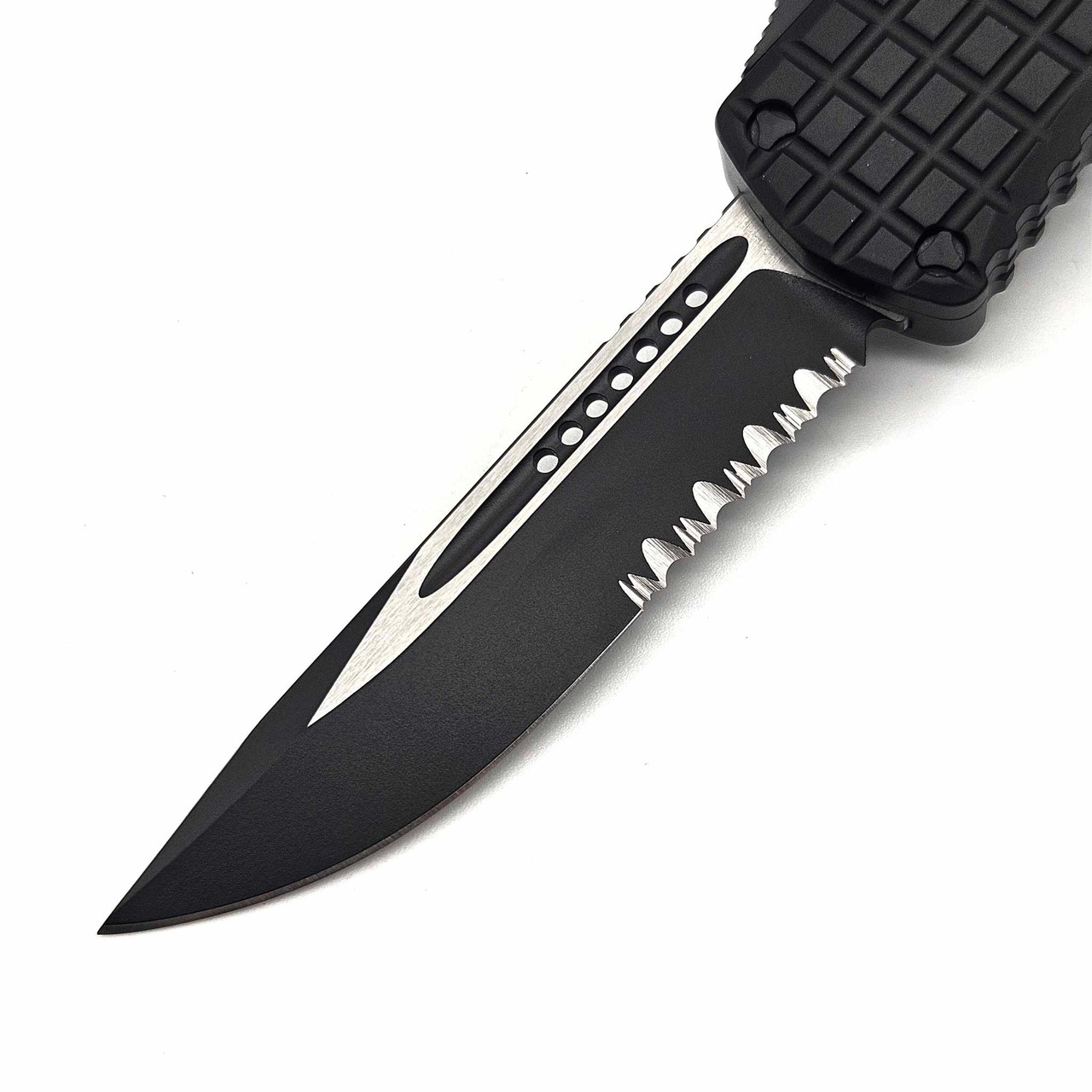 Microtech 703 2tfrsh Hera Single Edge Partial Serrated Frag Black