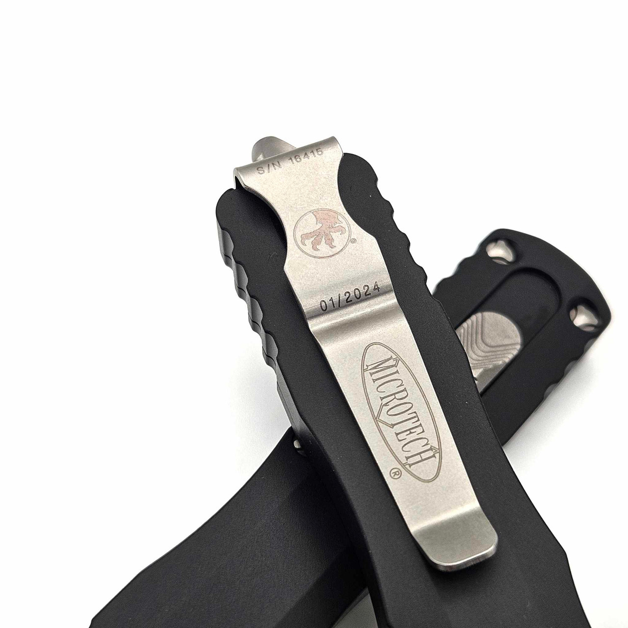 Microtech Dirac 225 11 Stonewash Double Edge Partial Serrated