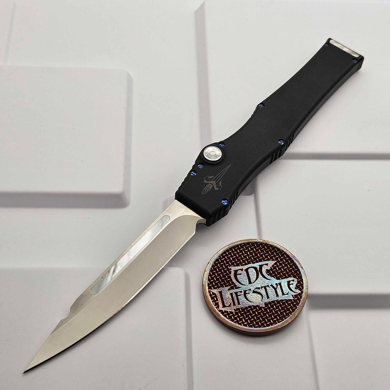 Marfione Custom Halo 2.3 High Polish S/E Mother of Pearl Inlay Blade ...