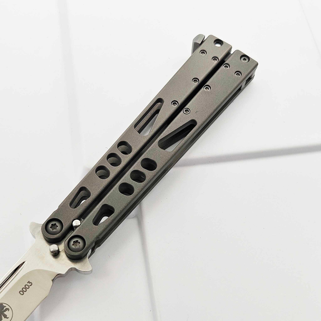 Marfione Custom Tachyon I Prototype High Polish Titanium Handle S/N 003