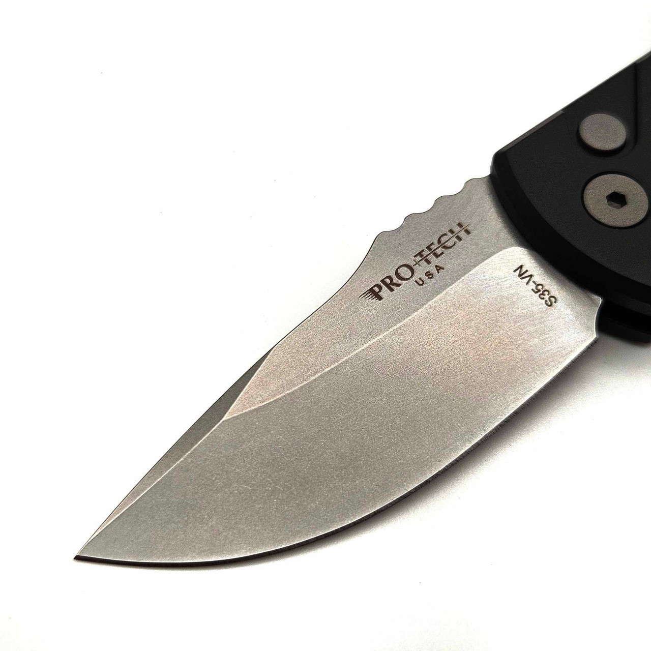Pro Tech Knives Lg401 Sbr Short Blade Rockeye Smooth Black Handles