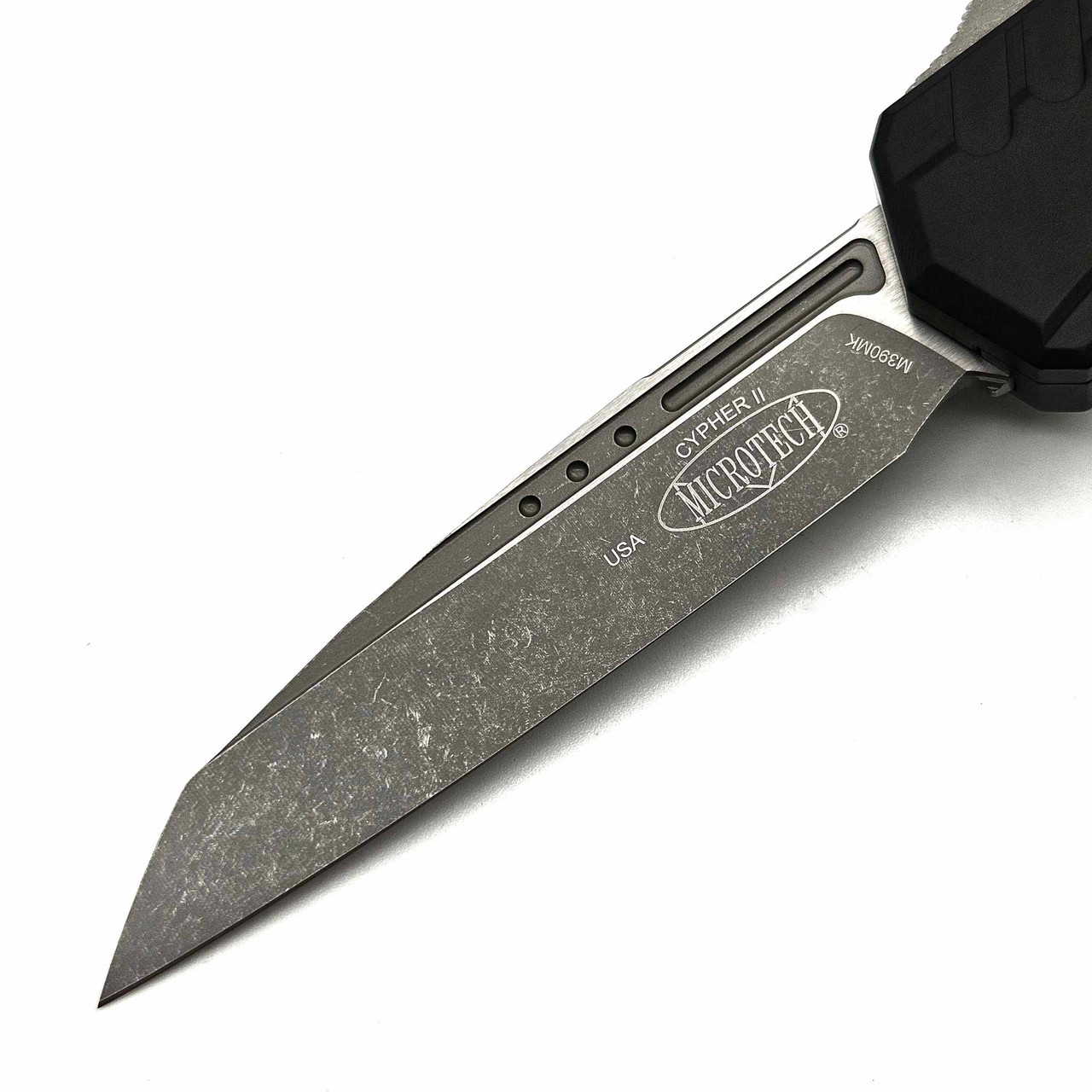 Microtech Cypher II 1241-10AP Black Anodized Apocalyptic Standard