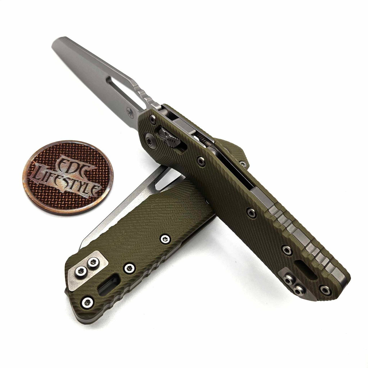 Microtech Msi Ram Lok Se Fluted Od Green G 10 Stonewash Standard 210