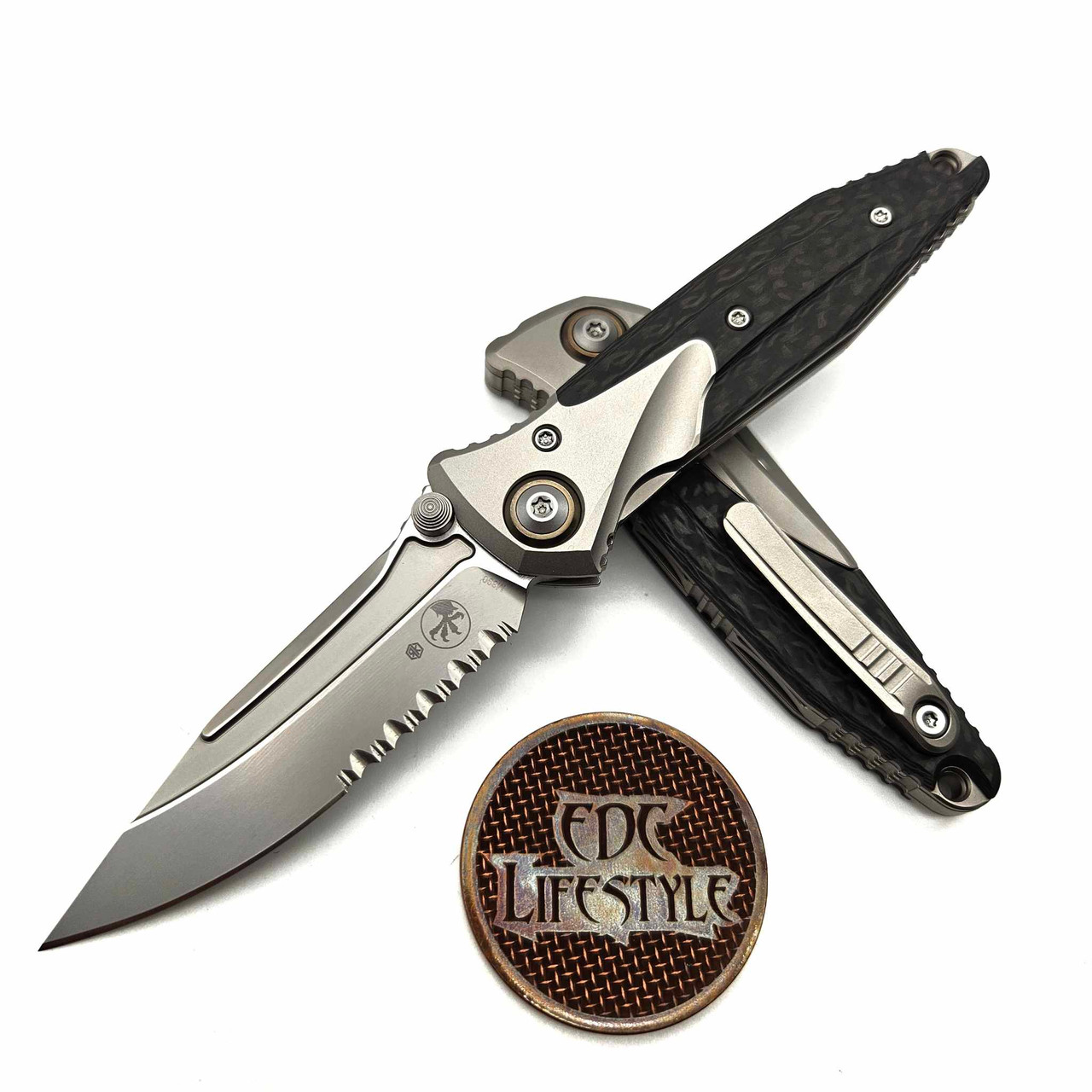 Microtech Socom Bravo Mini Single Edge Titanium Handle Bead Blast