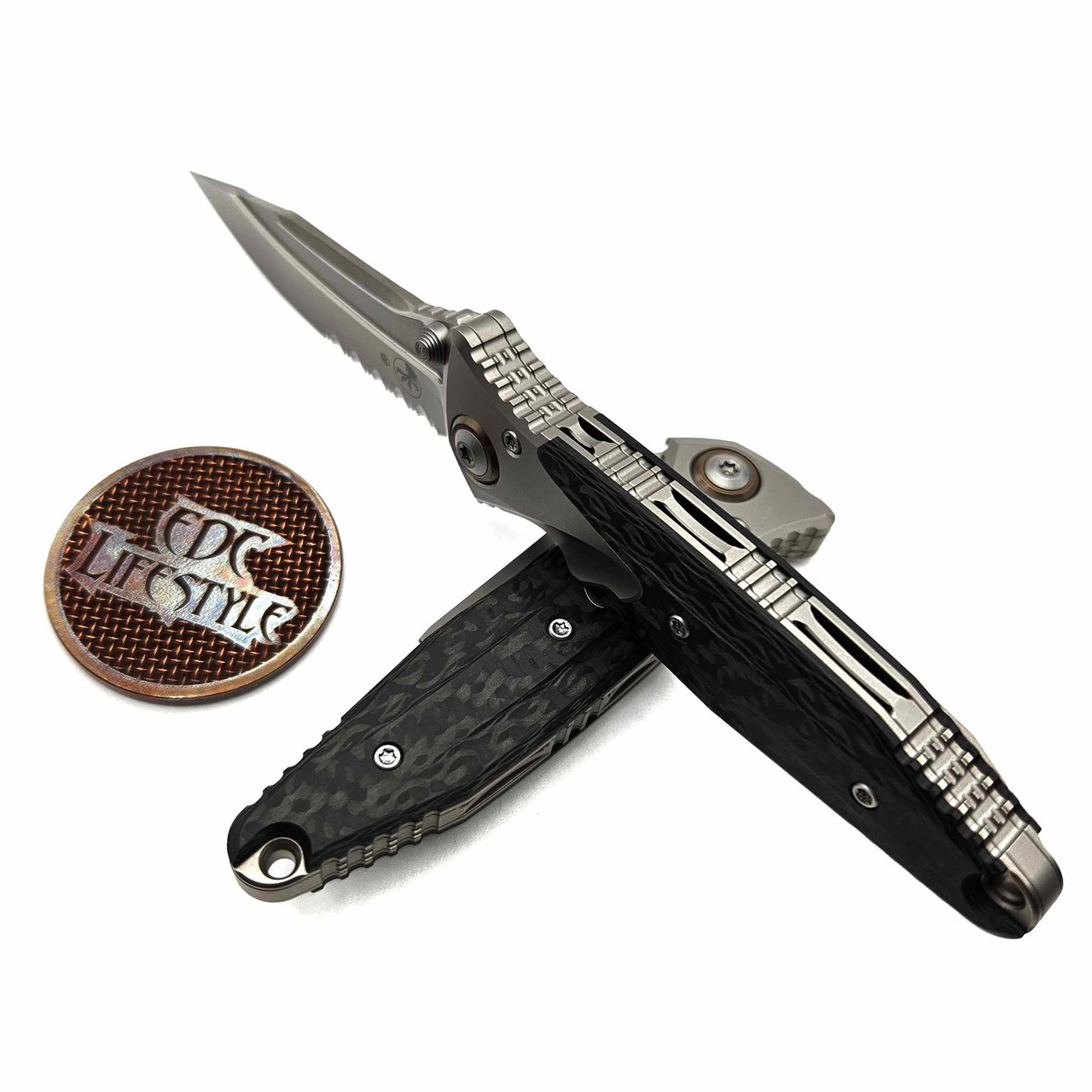 Microtech Socom Bravo Mini Single Edge Titanium Handle Bead Blast